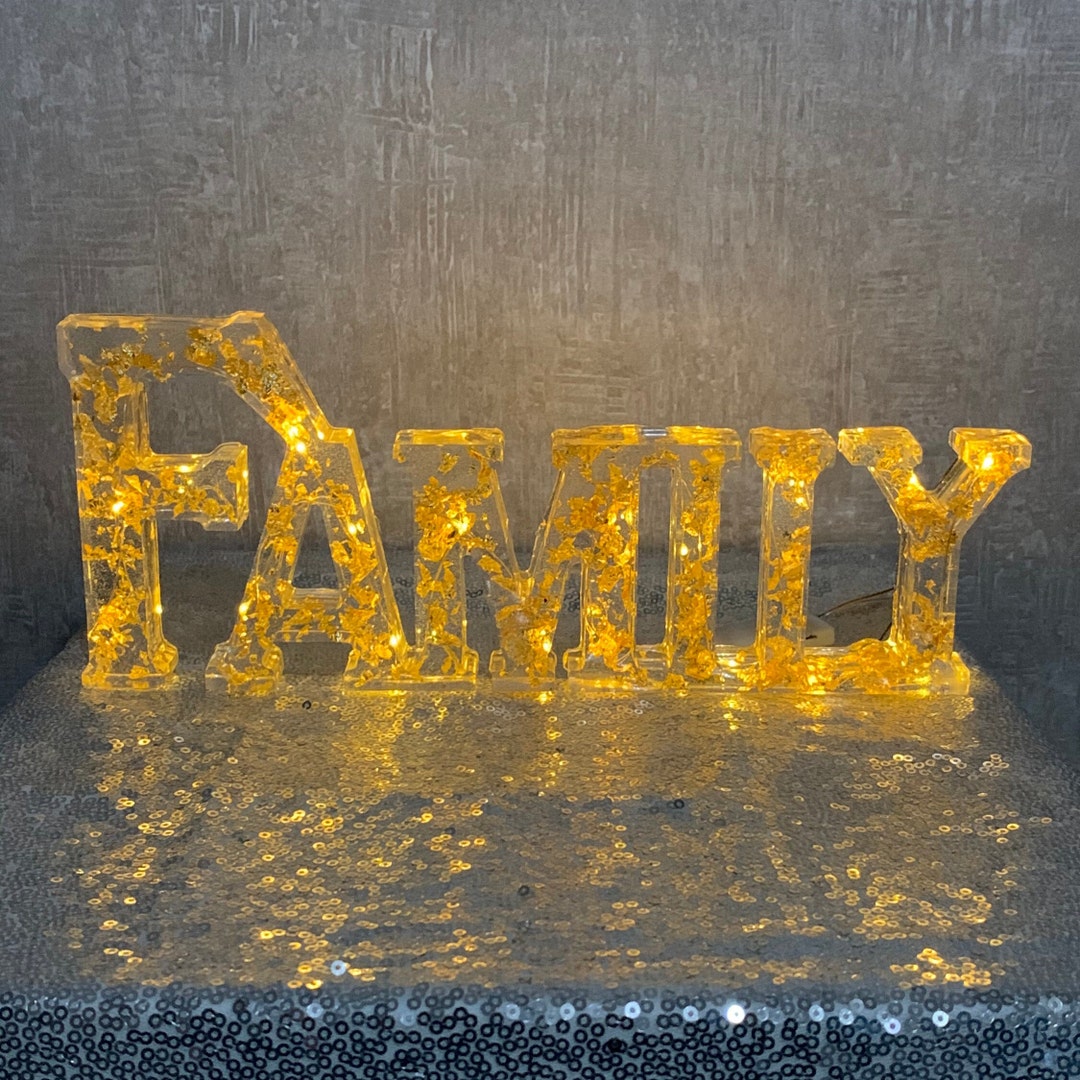Resin "family" Stand Alone Sign - Etsy