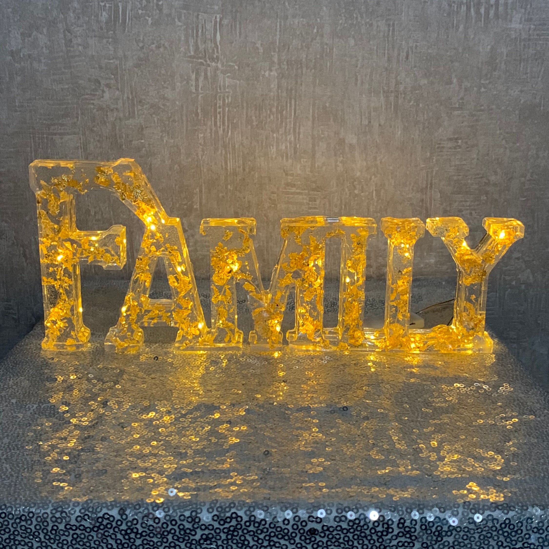 Resin family Stand Alone Sign - Etsy