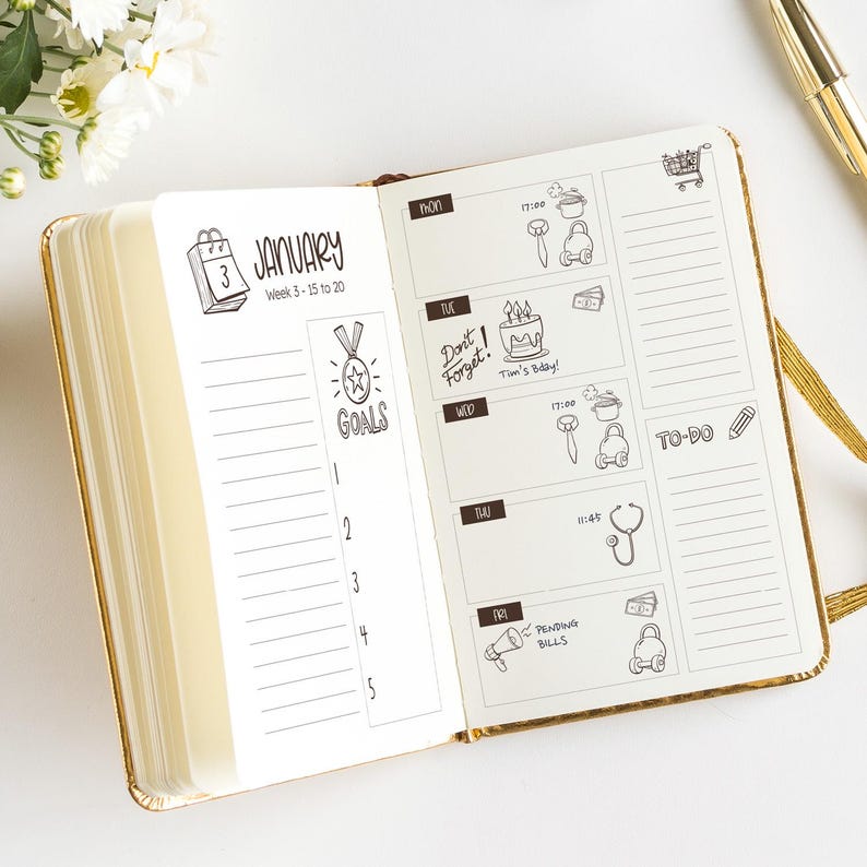 Daily Routines Doodles. Chores, Reminder, To-do List. Hand Drawn Vector ...