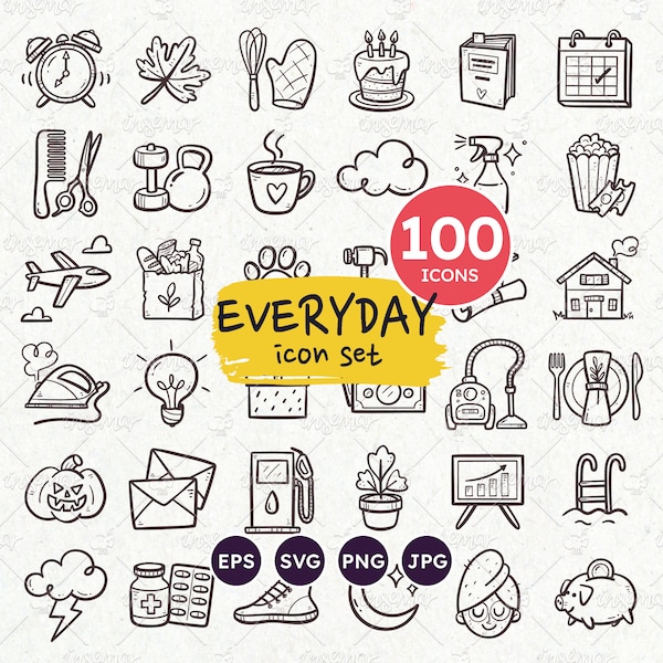 Planner Icon Clipart - Etsy