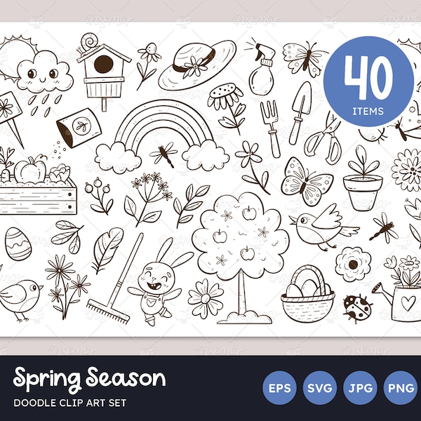 Spring Doodles - Etsy