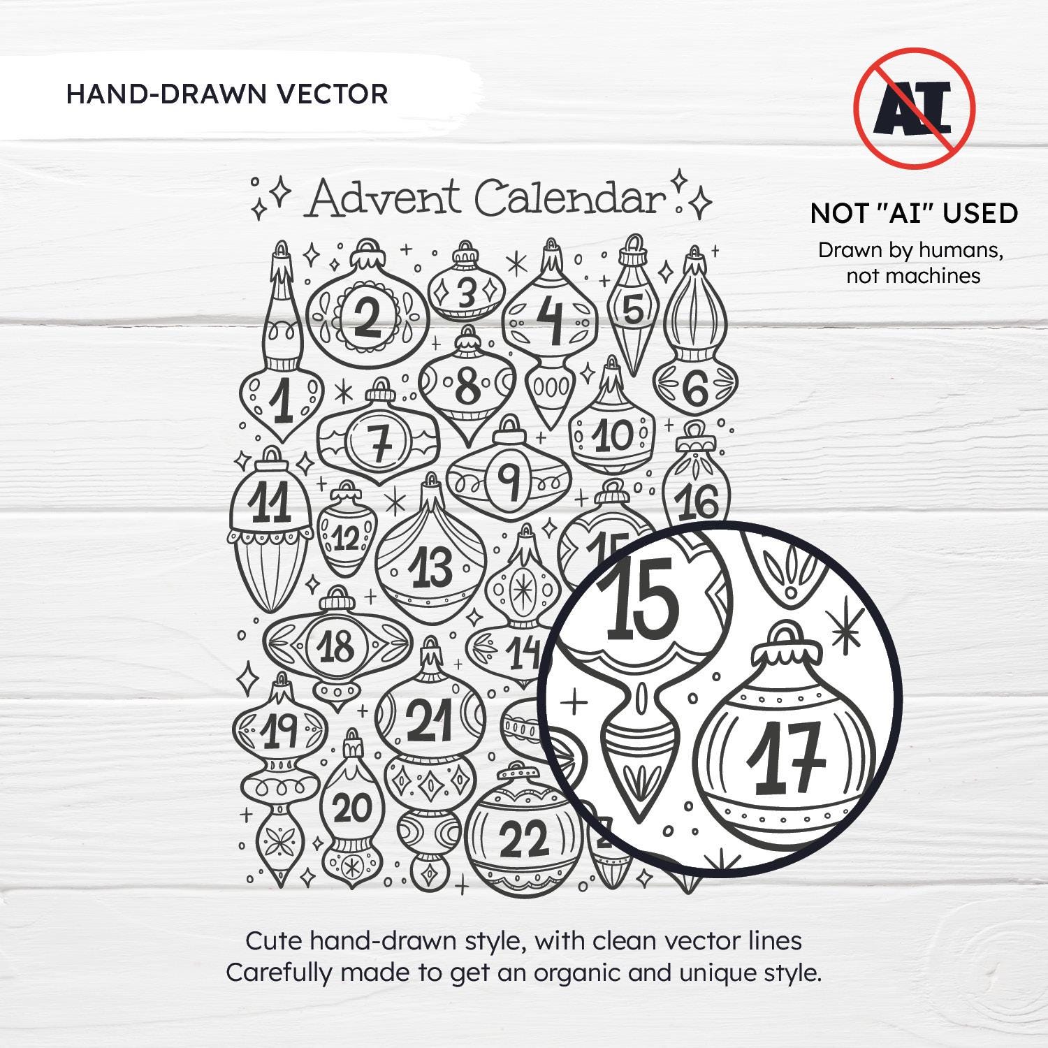 Christmas Advent Calendar Coloring Sheet: Fun Holiday Countdown ...