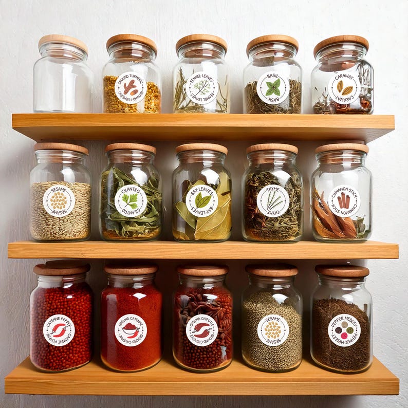 FOOD ICONS, Herbs & Spices Set, Printable Stickers, Seasoning Items ...