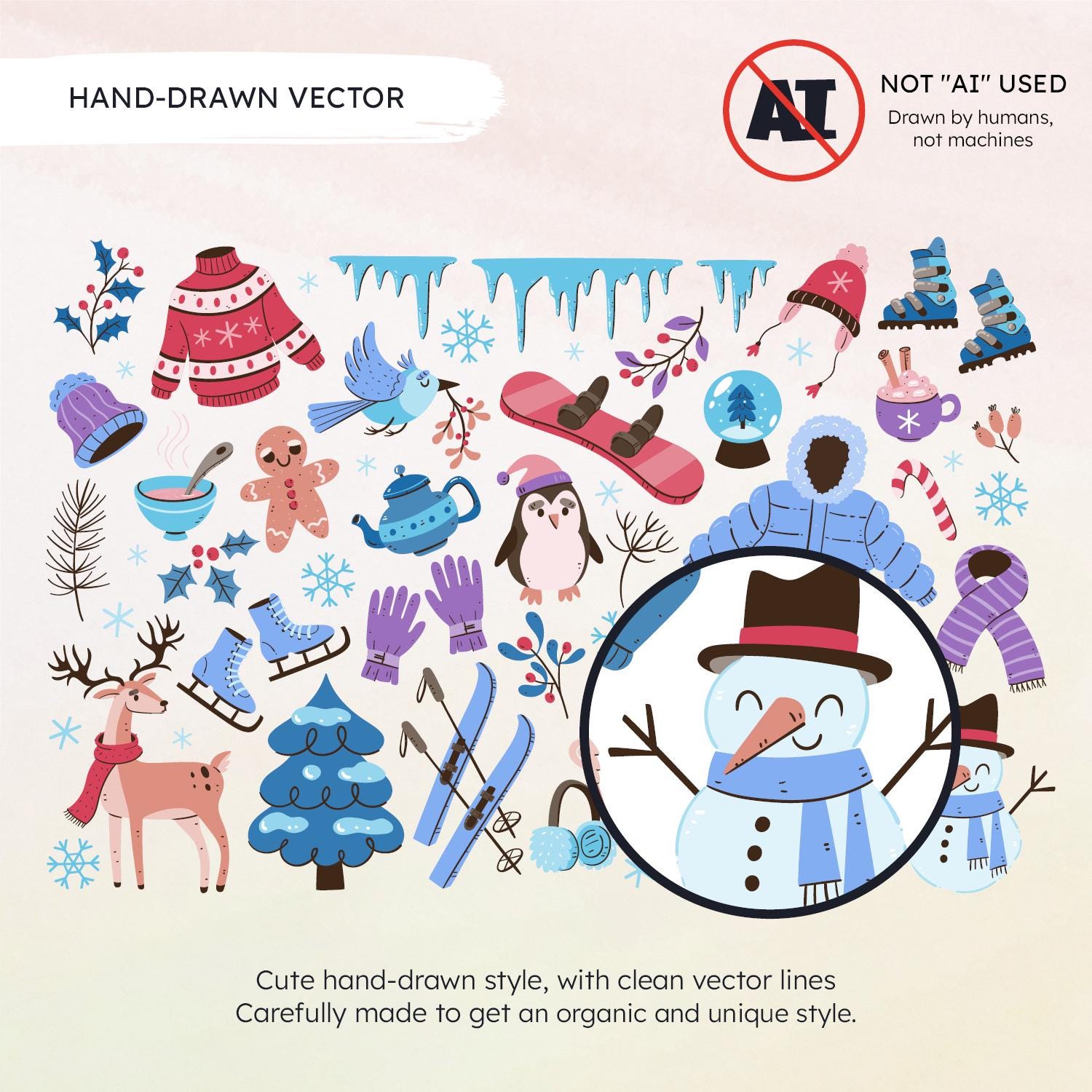 Winter Season Clip Art. PNG, EPS, SVG - Etsy