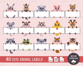 Cute Animals Labels - Etsy
