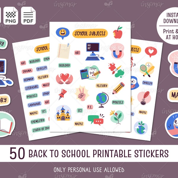 School Supply Icons - Etsy