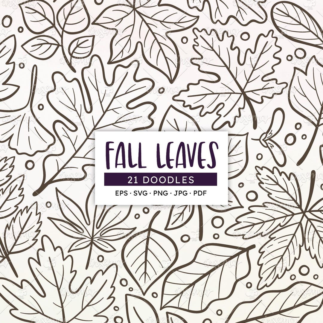 Fall Leaves Doodles – Hand-drawn Vector Graphics (digital Download) - Etsy