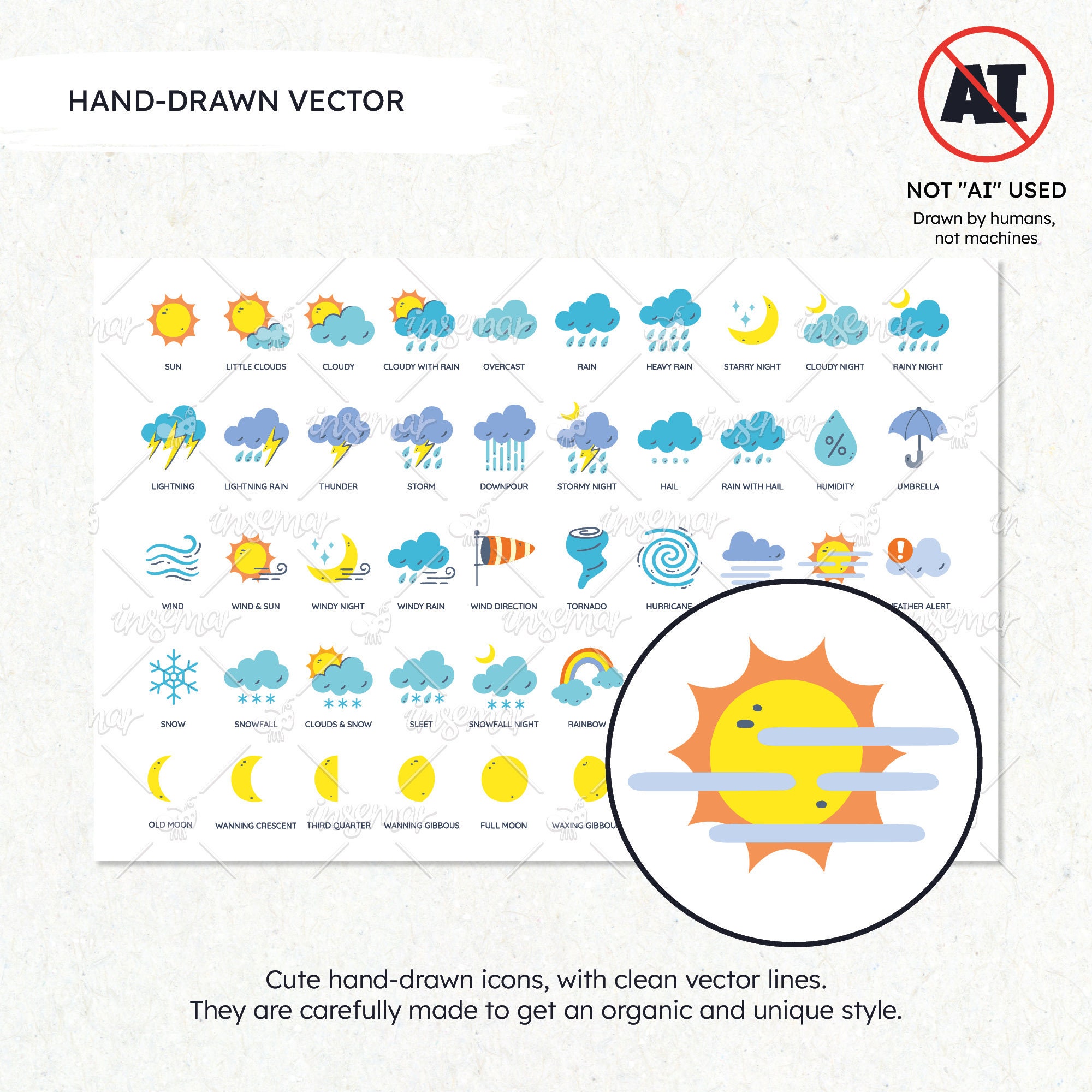 Weather Icons, Forecast Icons, Weather Symbols, Weather Cliparts, Moon ...