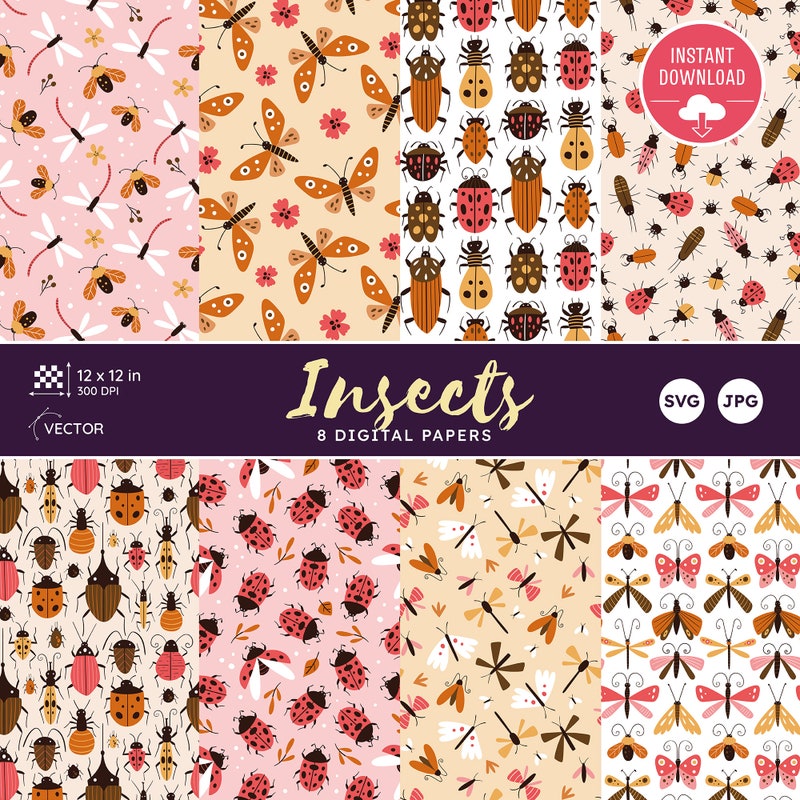 Insects Paper - Etsy