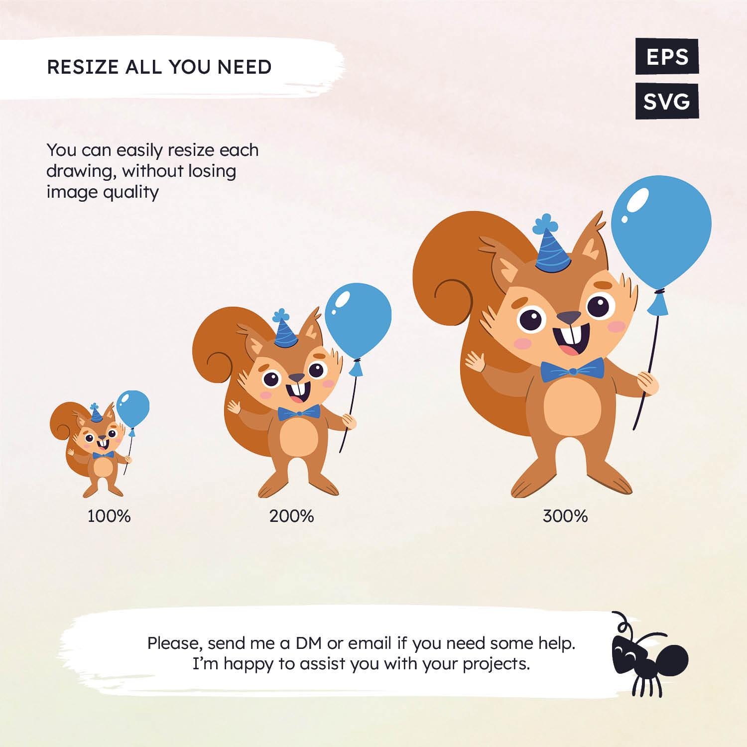 Party Animals SVG, Birthday Party Cliparts, Cartoon Animals, Happy ...