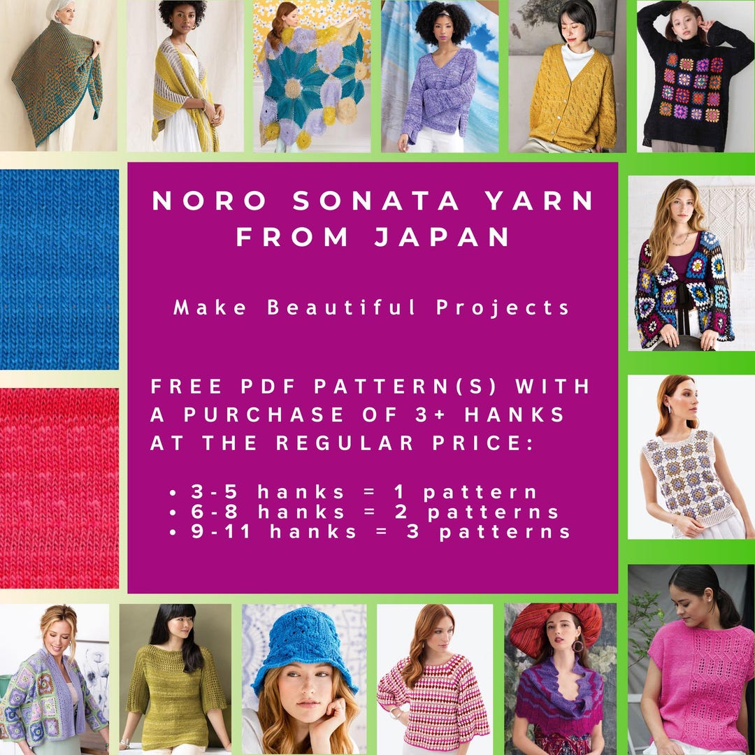 Noro Sonata | Eco-friendly Japanese Yarn | Sport or Fine Weight 2 | 100 ...