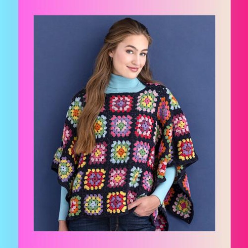 Granny Square Poncho - Etsy