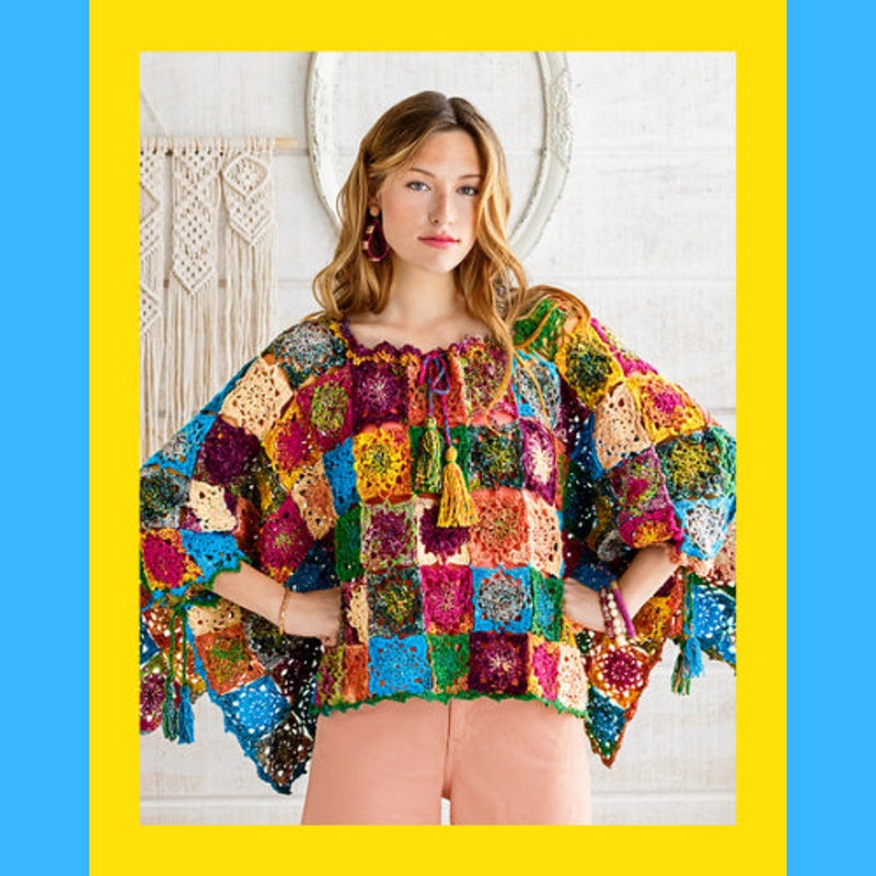 Granny Square Poncho - Etsy