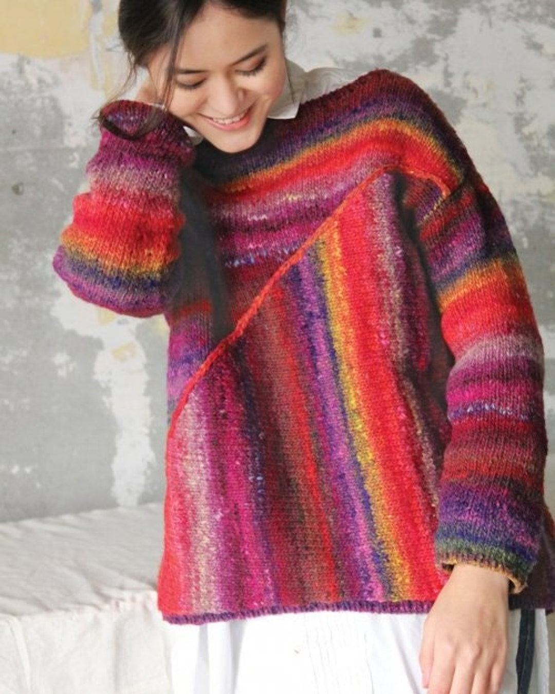Noro Knitting Pattern / Noro Sweater Pattern / Asymmetrical - Etsy
