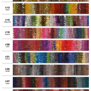 Noro Ito 38 Gamagori and 39 Anja Hand Dyed Artisanal Wool Medium ...