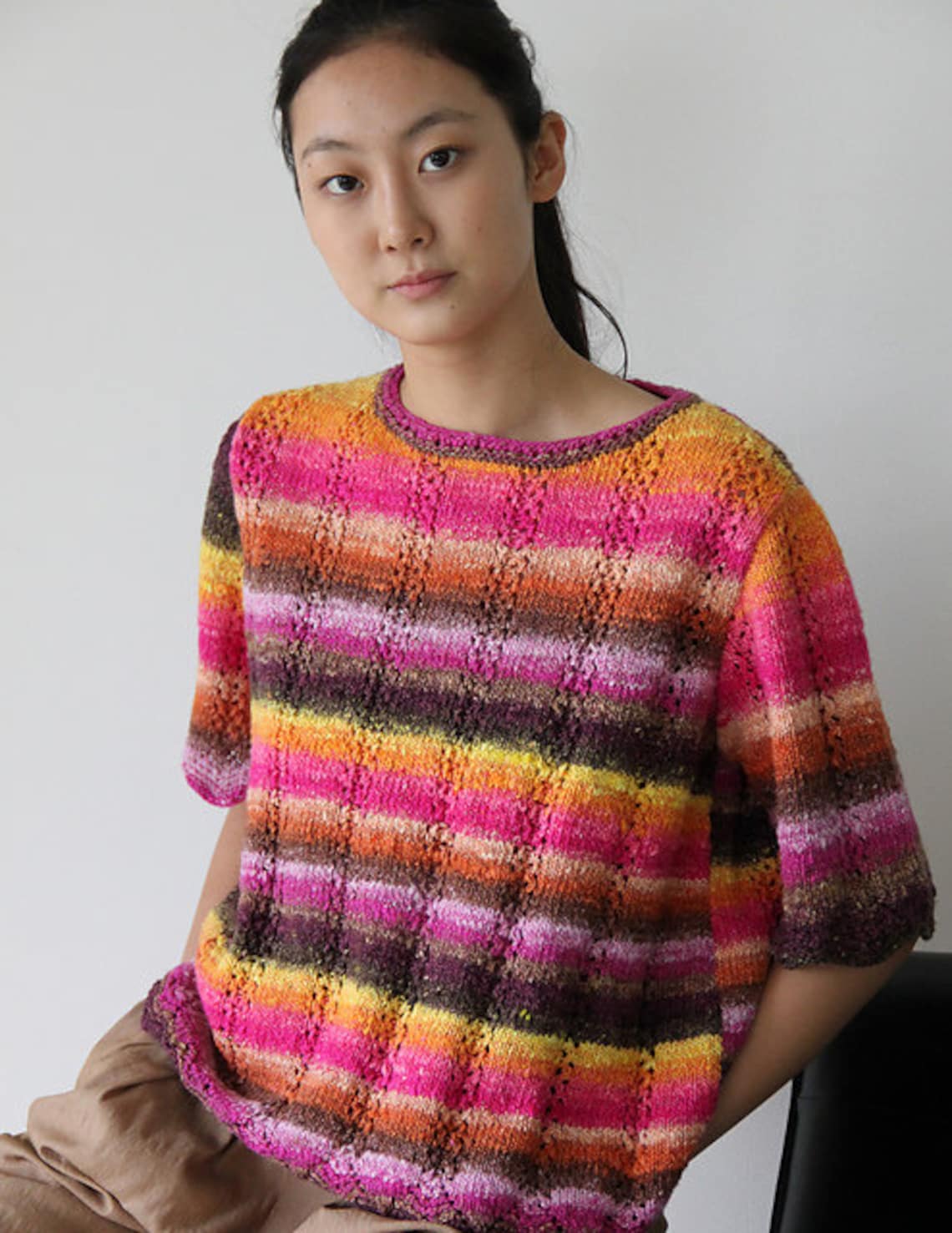 Noro Aya Top Pattern, Noro Aya Tee Pattern, Noro Top Pattern, Noro Tee ...