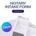 Notary Client Intake Forms- (editable Canva) - Etsy