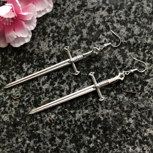 SWORD EARRINGS - Etsy