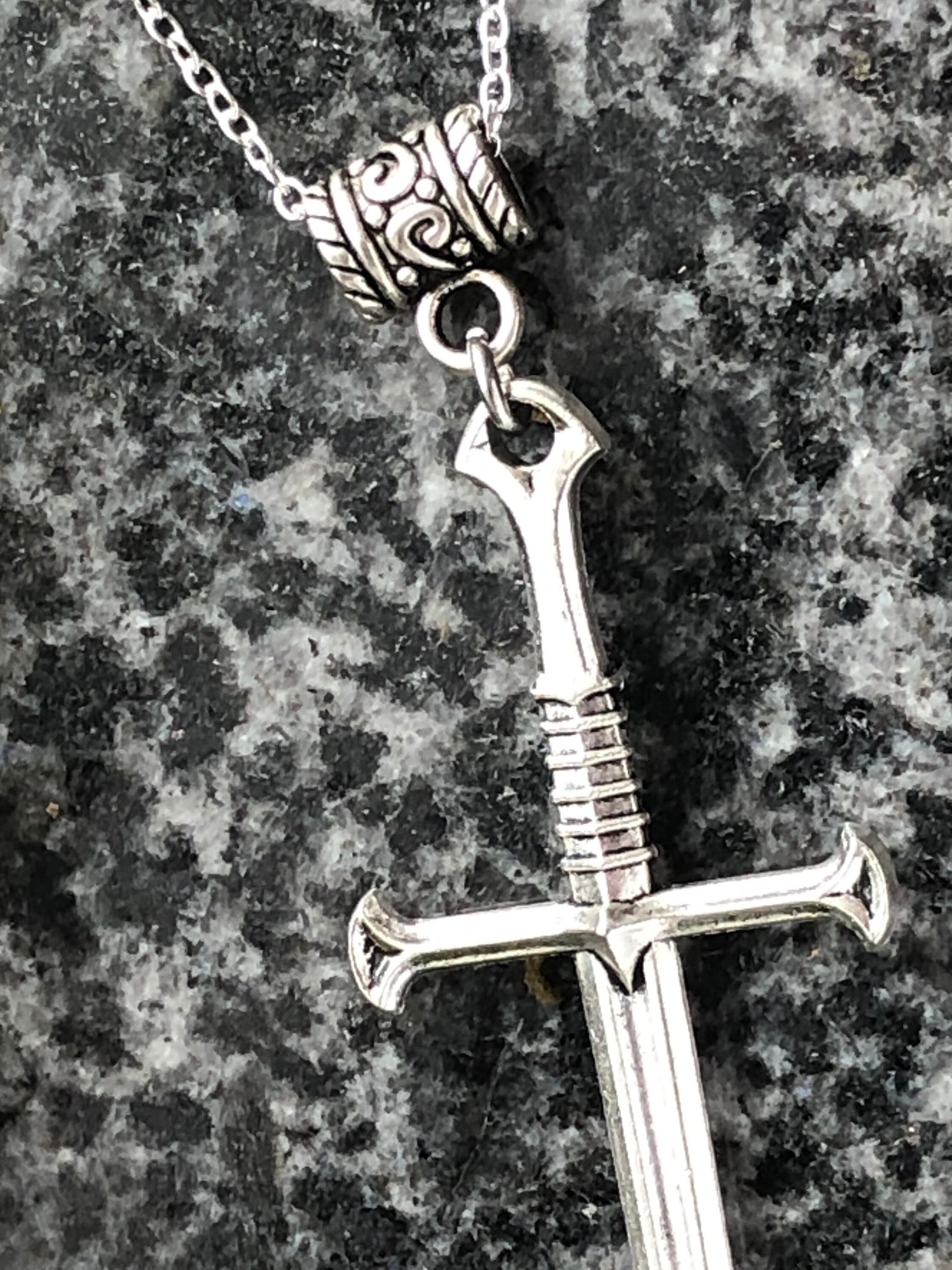 Gothic Sword Necklace Goth Dagger Pendant Elegant Fantasy - Etsy