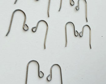 10 Titanium Ear Hooks. Allergy Free - Etsy