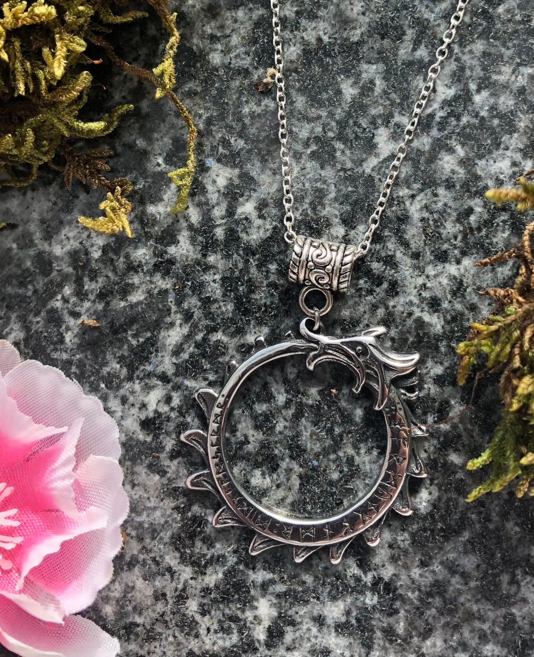 Jormungandr Viking Necklace Midgard Serpent Pendant Ouroboros Symbols ...