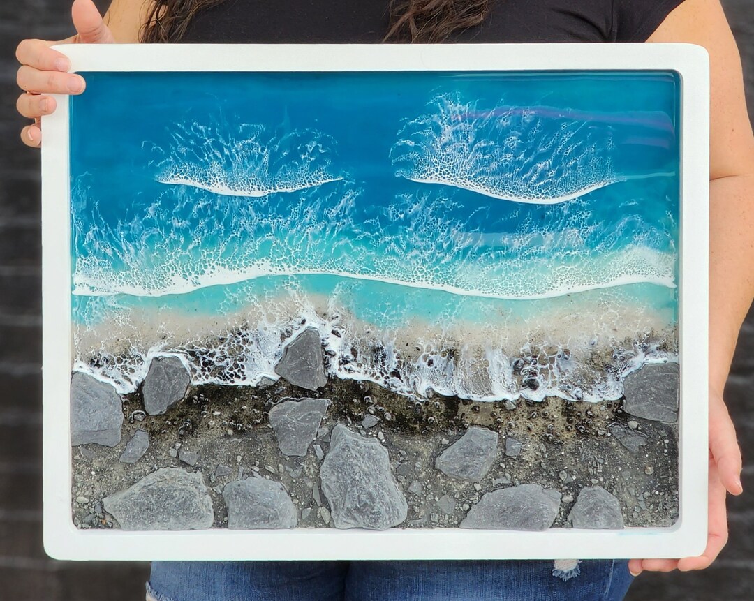 Realistic Ocean Art, Ocean Wave Resin, Home Decor, Beachhouse Art ...