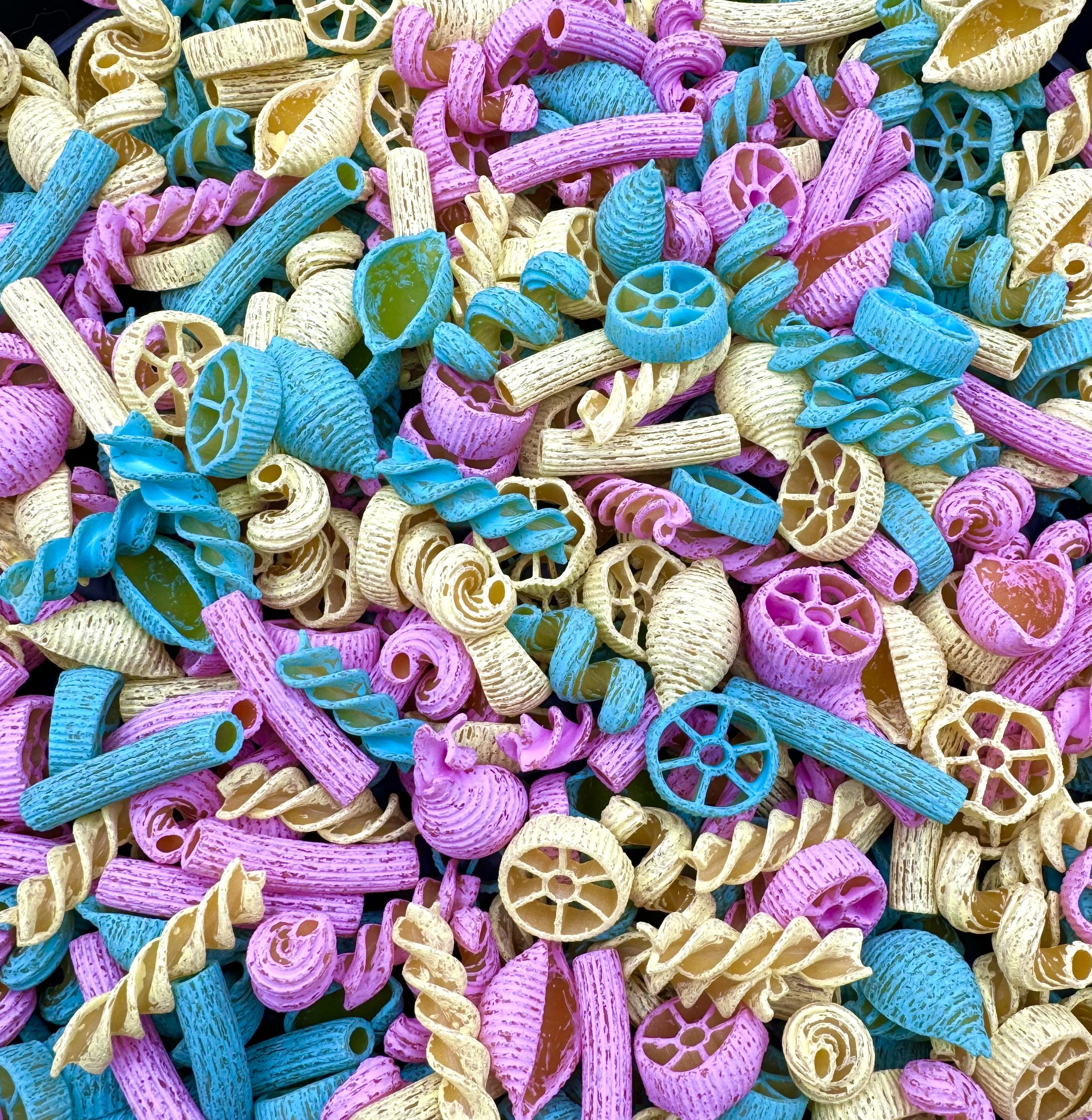 Pastel Pasta Shapes Sensory Activity Summer Sensory Base Coloured Pasta ...