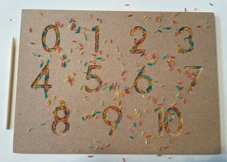 Wooden Number Tracing Board Wooden Shape Tracing Board - Etsy