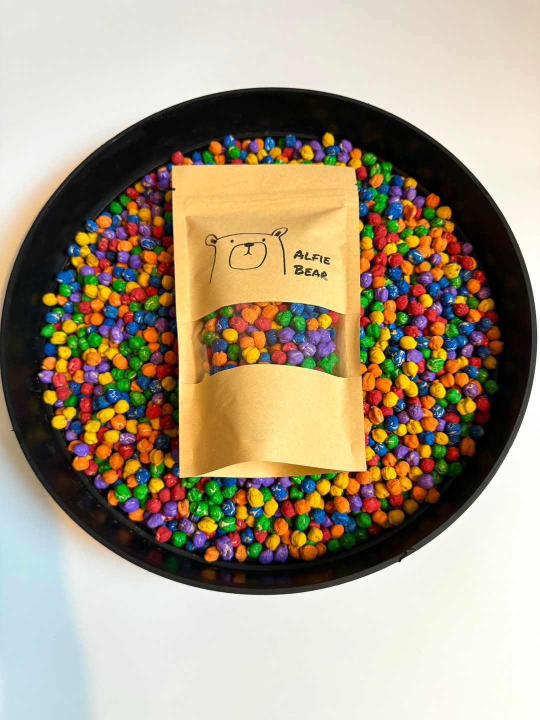 Rainbow Chickpeas Coloured Sensory Play Multicolour Tuff Tray Sensory ...