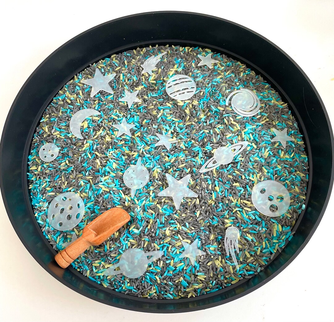 Space Themed Planet Sensory Coloured Rice Kit Messy Play - Etsy