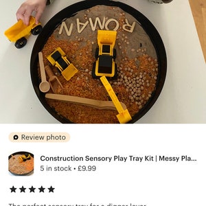 Construction Sensory Play Tray Kit | Messy Play Building Site Tray ...