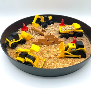 Construction Sensory Play Tray Kit | Messy Play Building Site Tray ...