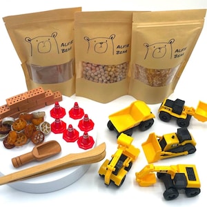 Construction Sensory Play Tray Kit | Messy Play Building Site Tray ...