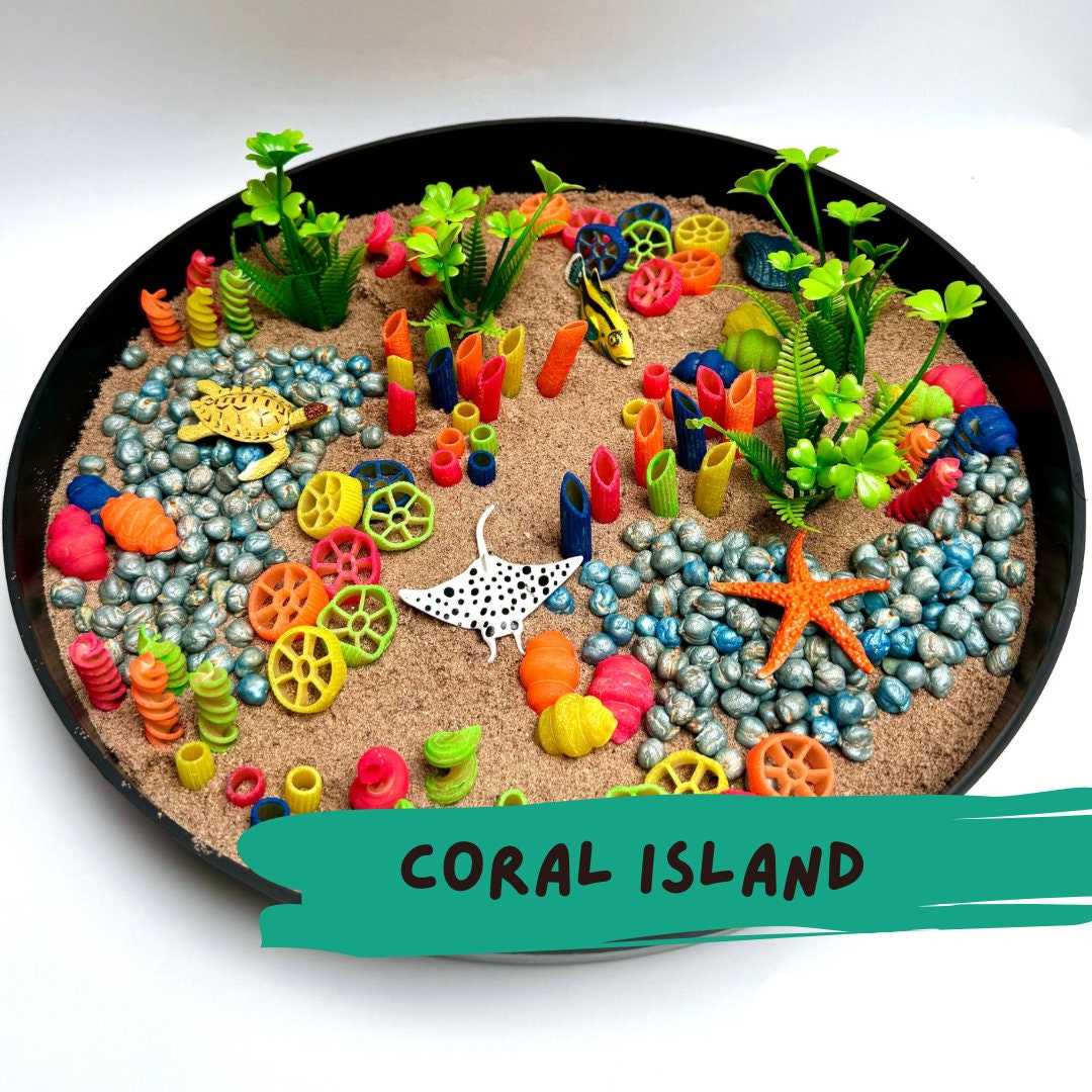 Underwater Sensory Play Kit Coral Reef Seaside Messy Play Tuff Tray ...