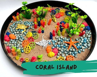 Under the Sea Sensory Kit | Ocean Play | Pasta Coral Reef | Neon Coral ...