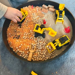 Ultimate Large Construction Sensory Play Tray Kit Messy Play Building ...