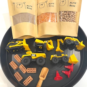 Digger Set Building Site Play Tray Sensory Digger Kit Building Site ...