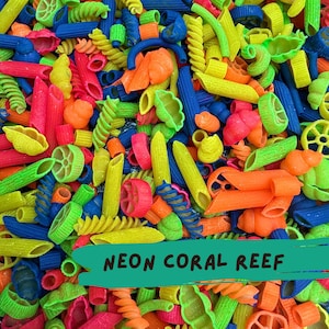Neon Pasta Coral Reef Sensory Base Tuff Tray Sensory Base Coloured ...