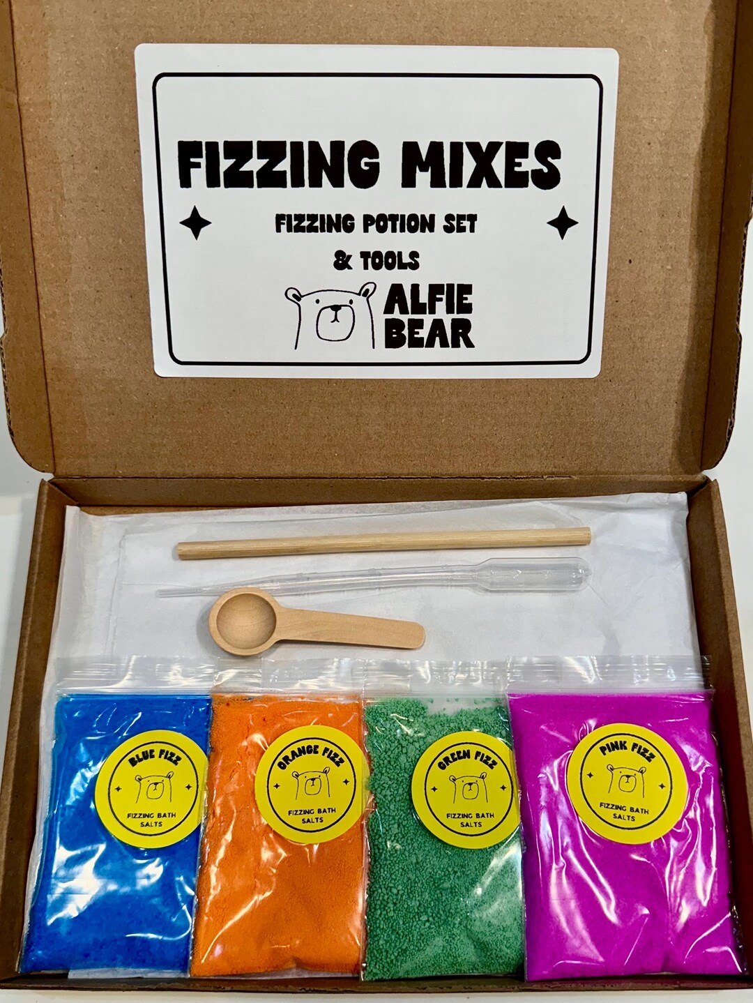 Mini Fizzing Potion Kit 4 Sachets of Rainbow Potion Ingredients Fizz ...