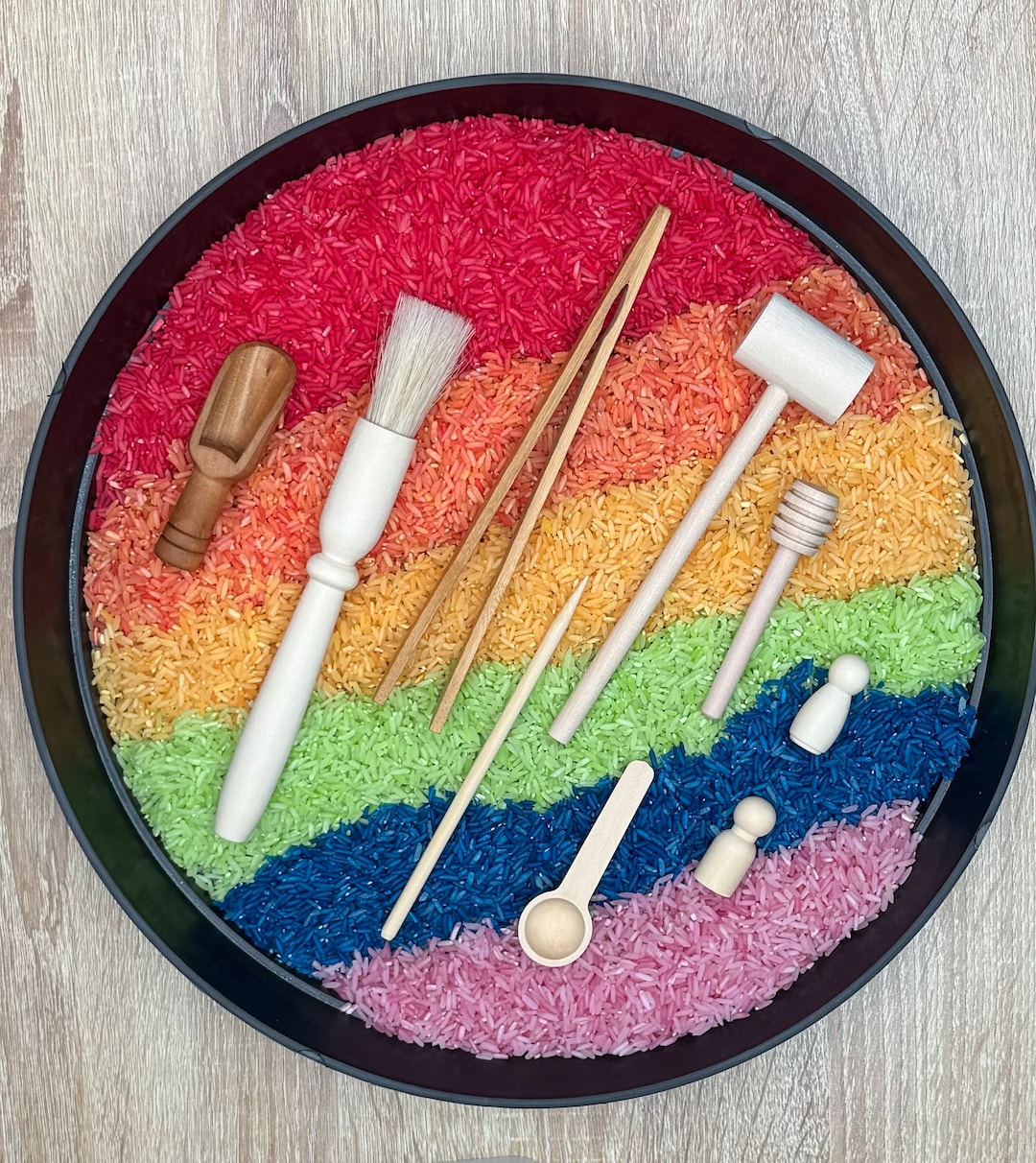 Coloured Rice Set X 6 Sensory Base Rainbow Rice for Sensory Play ...
