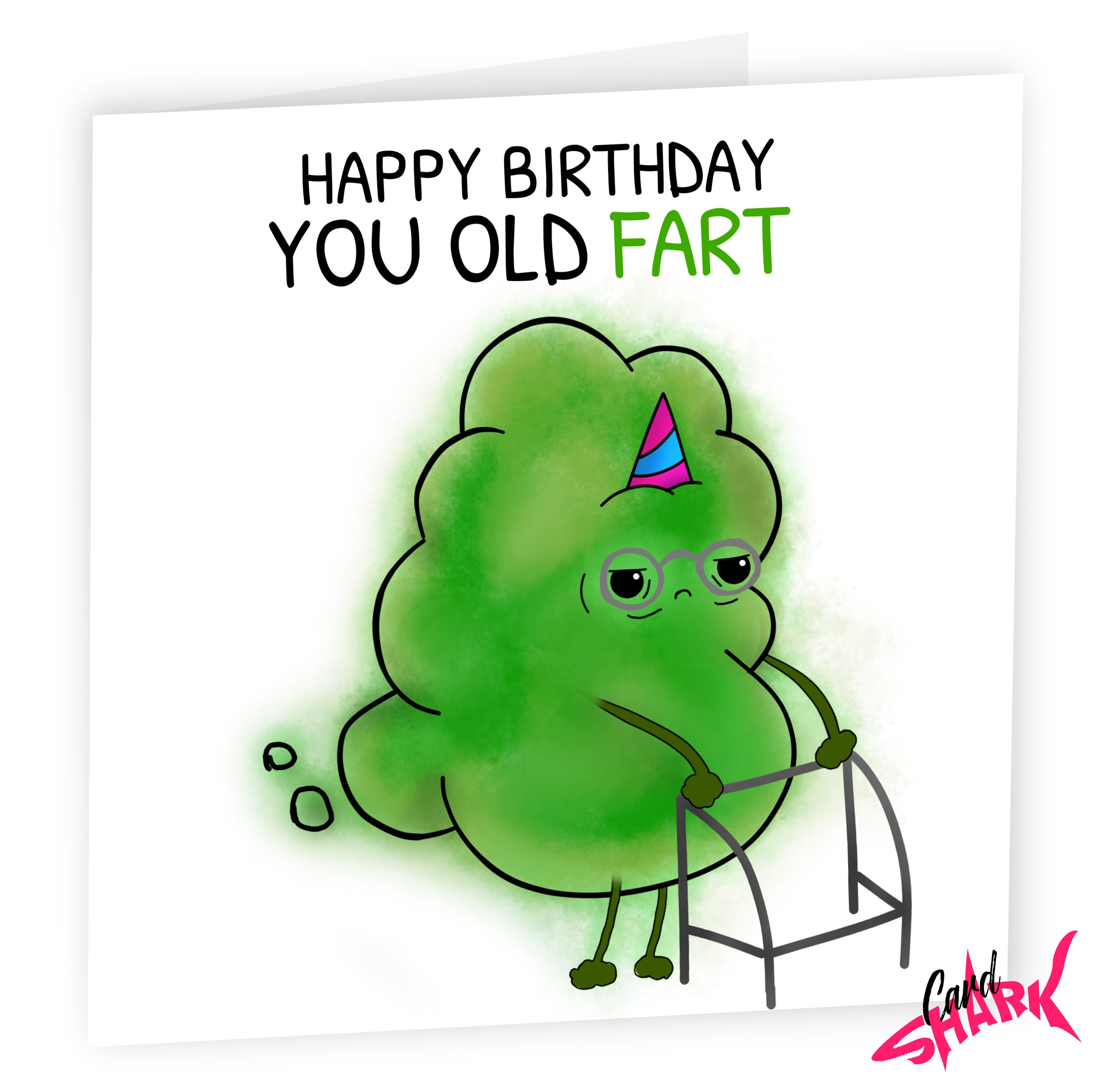 Old Fart Birthday Card Funny Birthday Card for Him for Men - Etsy