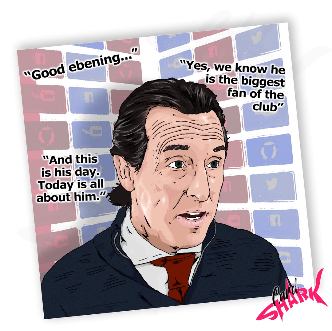 Unai Emery Birthday Card for Son, Football Birthday Card, Funny Brother ...