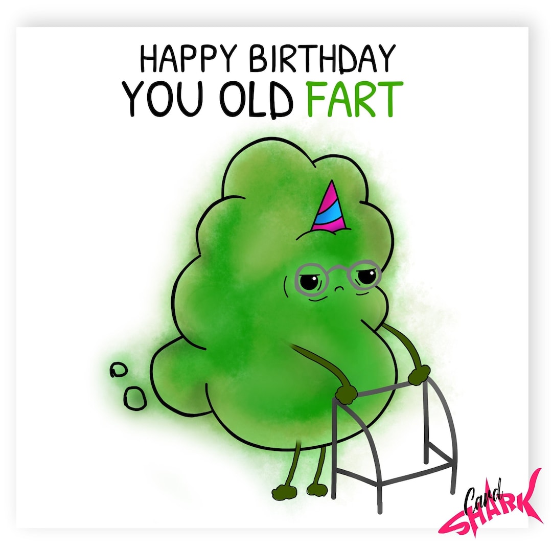 Old Fart Birthday Card, Funny Birthday Card for Him, for Men, Dad ...