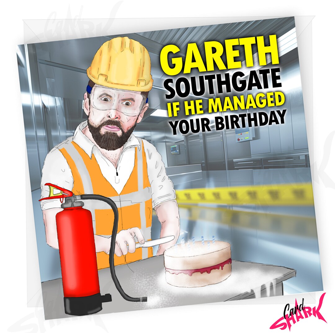 Gareth Southgate Birthday Card, Funny Card for Dad, Football Birthday ...