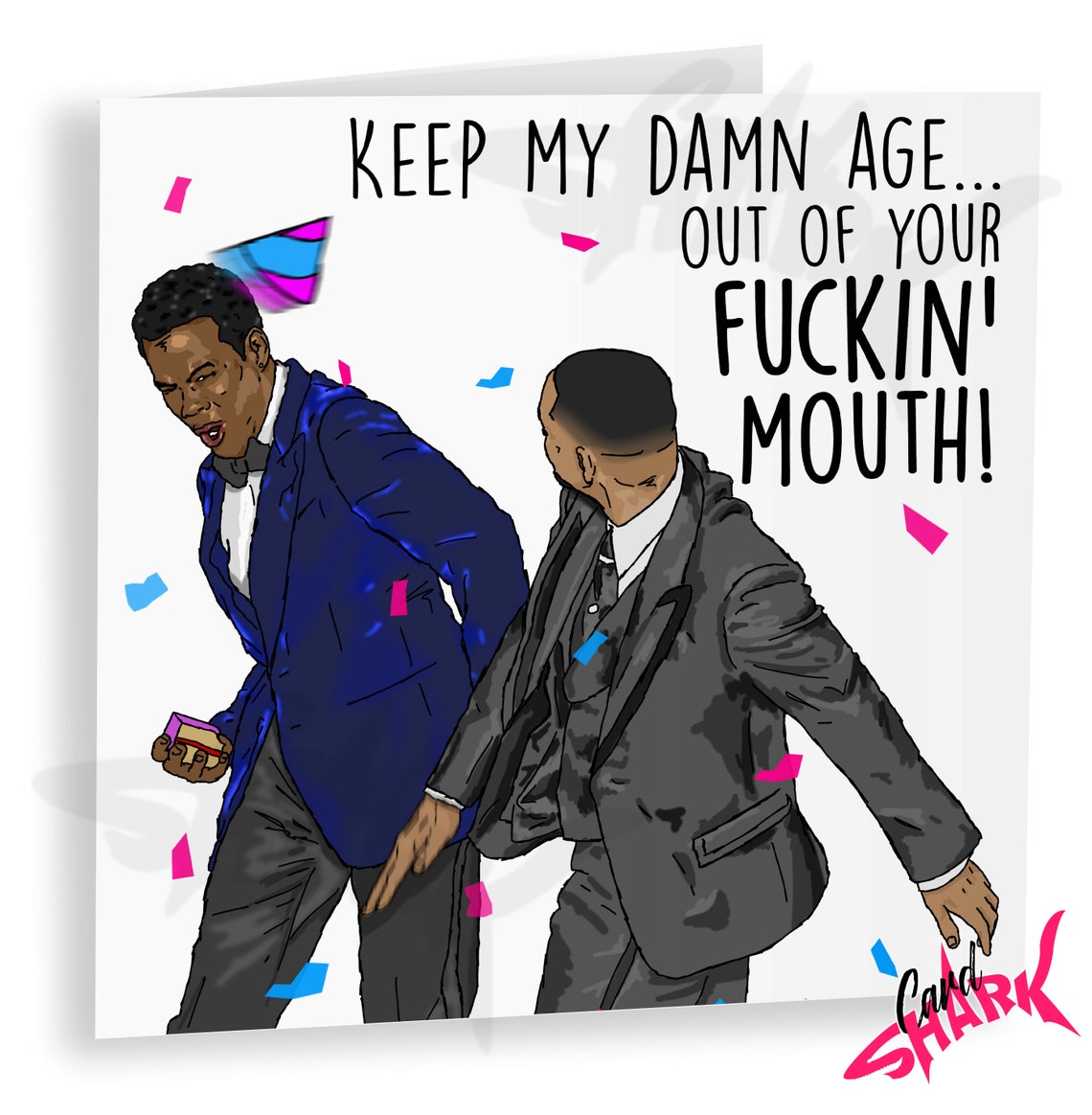 Will Smith Slap Funny Birthday Card Chris Rock Meme Card - Etsy