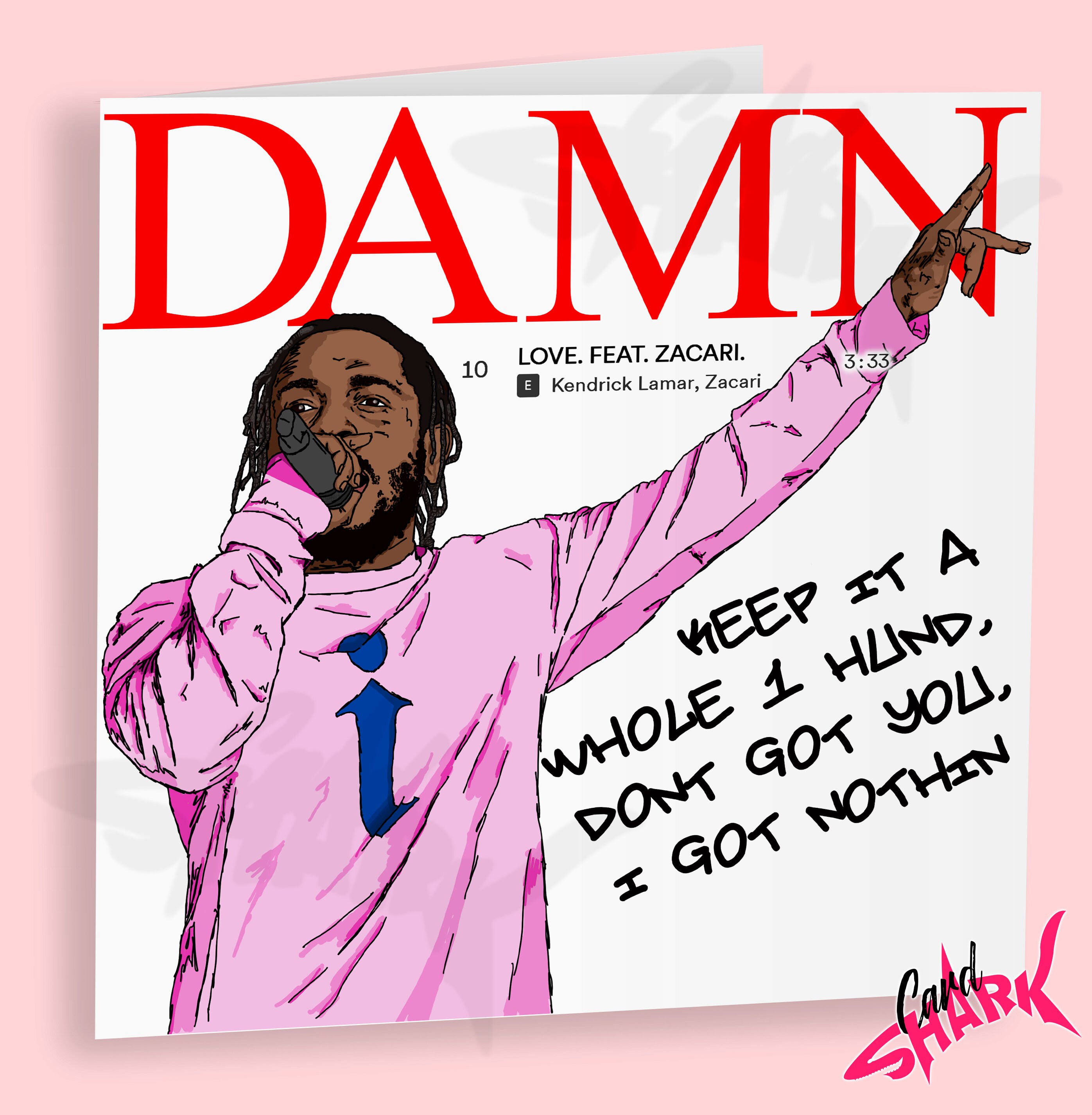 Kendrick Lamar Anniversary Card Hip Hop Card Rap Anniversary - Etsy