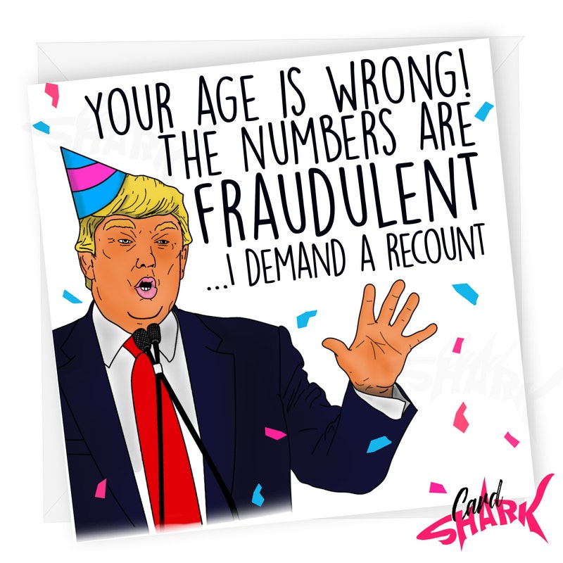Funny Donald Trump Birthday Cards - Etsy