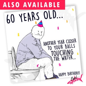 What a Drag Funny 60th Birthday Card, Rude 60th Birthday Card for Him ...