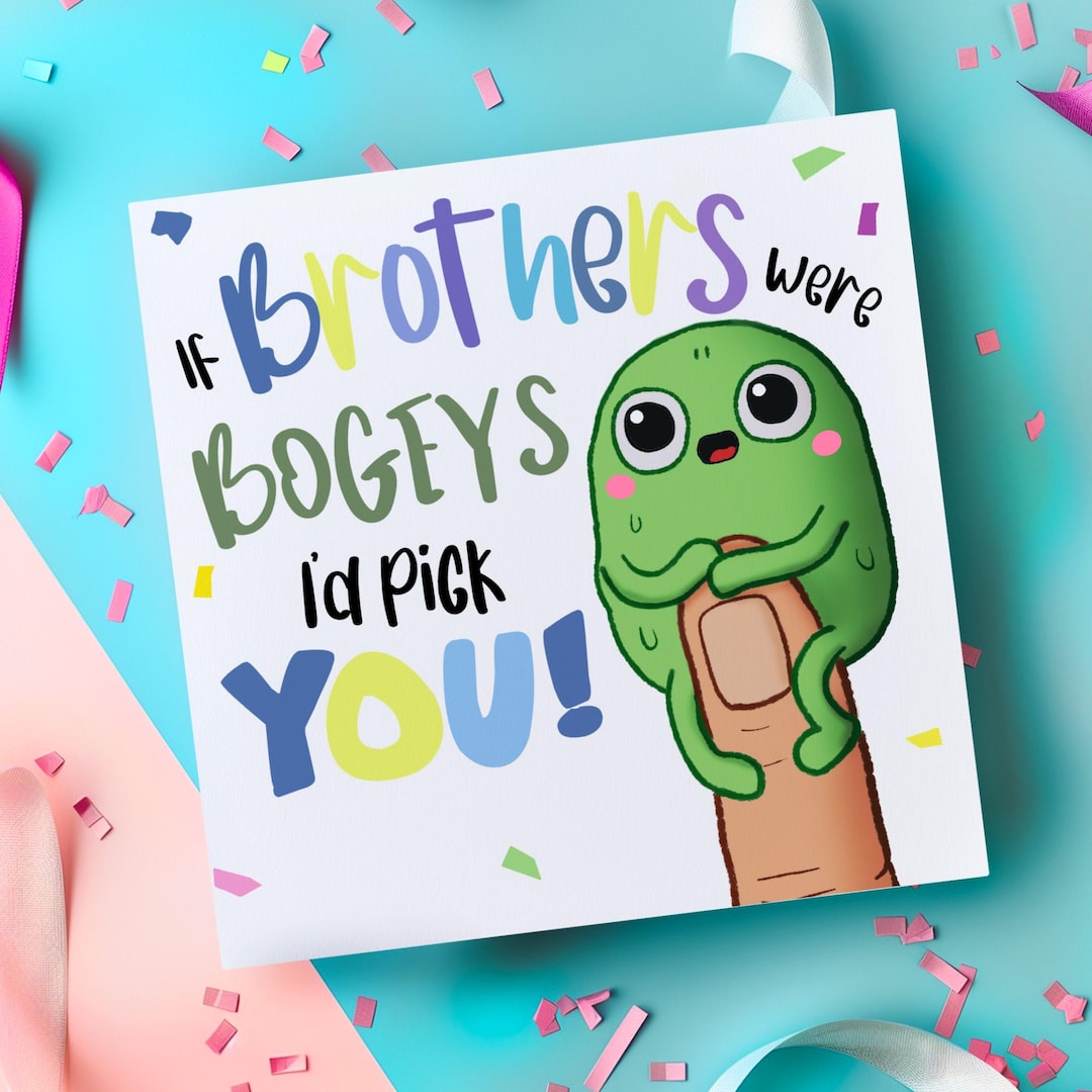 Funny Card for Brother, Birthday Cards for Bro, If Brothers Were Bogeys ...