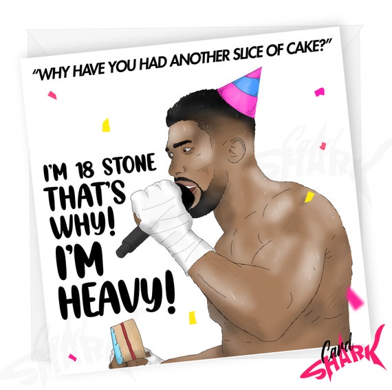 Anthony Joshua Funny Birthday Card Funny Cards for Him - Etsy